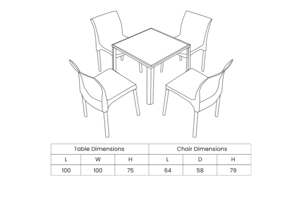 Costa Brava Dining Set - Mediterranean Elegance by Ellements